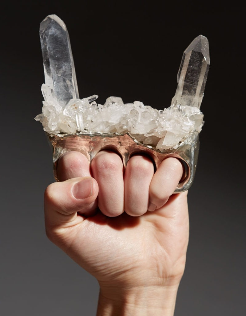 Devil Horns Crystal Brass Knuckles (Lefty) - Debra Baxter